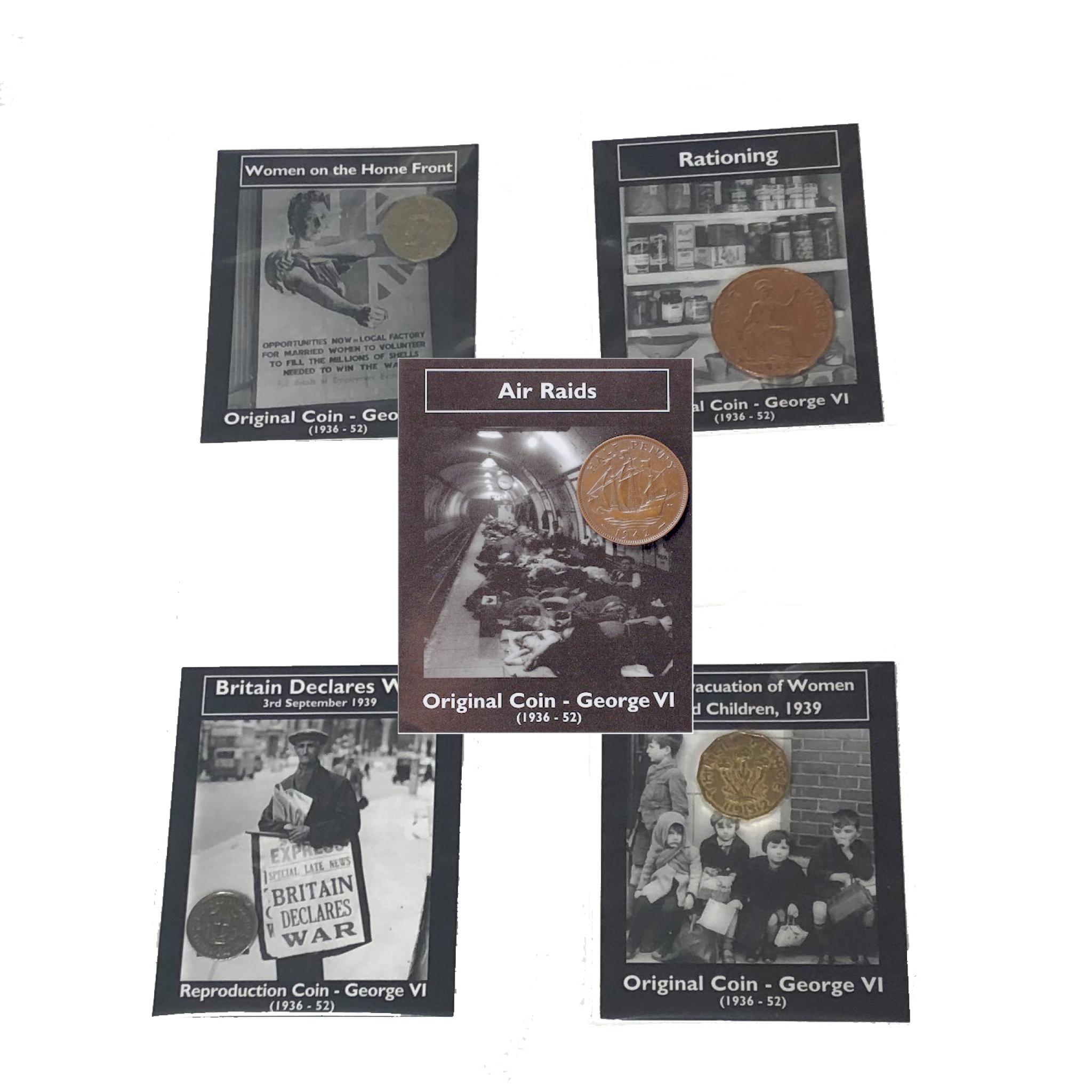 5 x Replica WW2 Coins | Starbeck Education