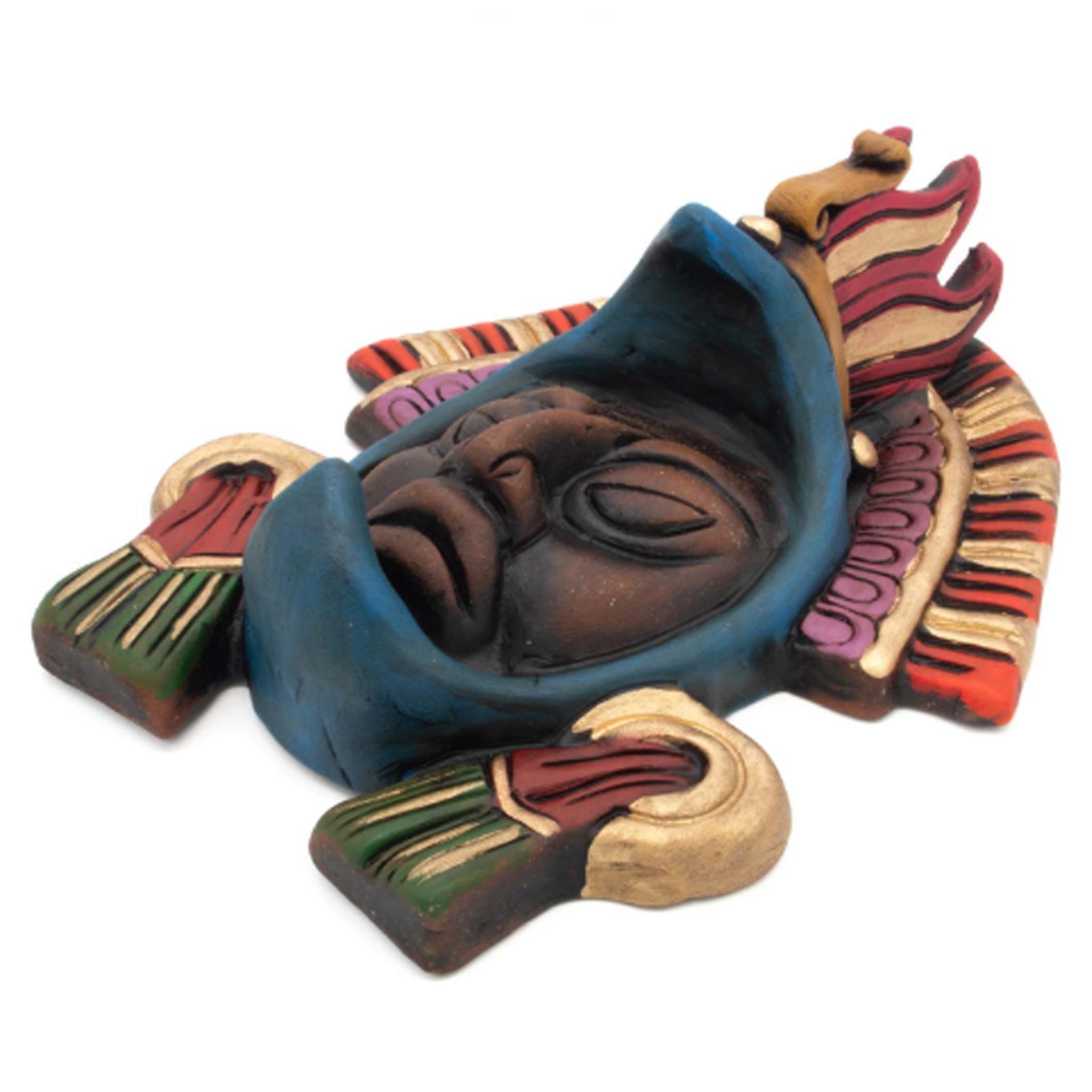 Colourful Clay Eagle Warrior Mask | Starbeck Education