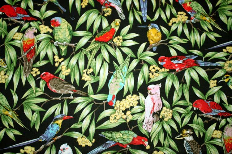 Rainforest Birds Textile